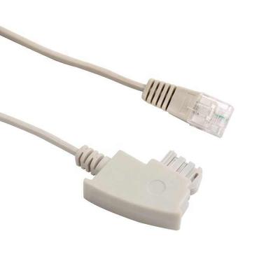 China Customizable DSL Coaxial Cable with German Telephone Adaptor TAE Plug F Type RJ45 8P2C Cables Supported for sale