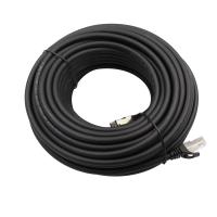 China Factory Customized 10M Cat7 Cat6 Patch Cord 26awg Black Copper SFTP SSTP CAT7 Ethernet Cable for sale
