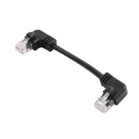 China 90 Degree Rj45 Utp Sftp Twisted Pair Cat 7 Cat6 Cat5 Cat5e Patch Cord Network Lan Roll Right Angle Ethernet Cable for sale