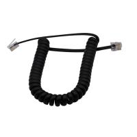 China 4P4C Telephone Cable Coiled Handset for Landline Phone Communication Cables Product for sale