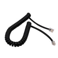 China RJ10/RJ11 4P4C Telephone Handset Spiral Cord for Landline Phone Coiled Communication Cable for sale
