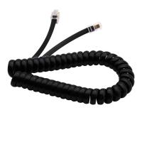 China RJ10/RJ11 4P4C Telephone Handset Spiral Cord for Landline Phone Coiled Communication Cable for sale