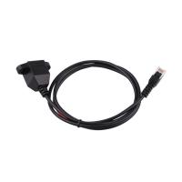 China 6 Cores Panel Mount 6P6C RJ12 Male to RJ12 Female Telephone Extension Cable 1m Length with Screw for sale