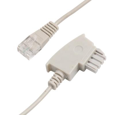 China RJ11 6P2C TAE Plug F Type to RJ45 8P2C Flat Telephone Cable Copper Wire Communication Accessories for sale