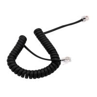China 4P4C RJ9 RJ22 RJ11 Flat Coiled Cable Phone Cable Communication Spiral Telephone Handset Cord for sale