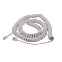 China RJ9/RJ11 4P4C to 4P4C spiral telephone cable for sale