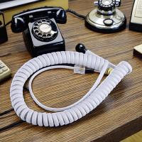 China RJ9/RJ11 4P4C to 4P4C spiral telephone cable for sale