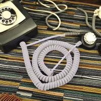 China RJ9/RJ11 4P4C to 4P4C spiral telephone cable for sale