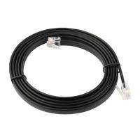 China RJ12 6P6C Male to 6P6C Male 6-core Copper Indoor Flat PVC Jacket Modular Telephone Cable for sale
