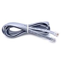 China RJ12 6P6C Male to 6P6C Male 6-core Copper Indoor Flat PVC Jacket Modular Telephone Cable for sale