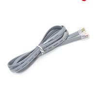 China RJ12 6P6C Male to 6P6C Male 6-core Copper Indoor Flat PVC Jacket Modular Telephone Cable for sale