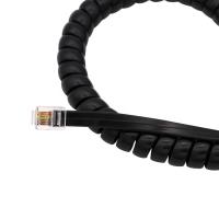 China China factory RJ12 Modular Data Cable Straight Through 6P6C coiled cable for sale