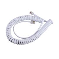 China RJ12 RJ11 4P4C 6p6c 6P4C Telephone Cable Spiral Coil Handset Cord Telephone Cables for sale