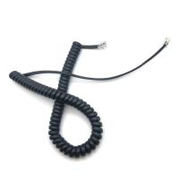China RJ12 6p6c to RJ12 6P6C Cable Telephone Handset Coil Cord Cables Telephone Spiral Cables for sale