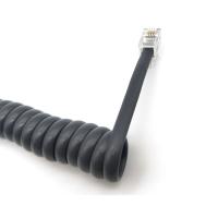 China RJ12 6p6c to RJ12 6P6C Cable Telephone Handset Coil Cord Cables Telephone Spiral Cables for sale