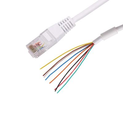 China HJX Customize High Quality Coil Cord BC RJ45 8P8C to Open Visual Telephone Cable for sale