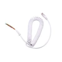 China HJX Customize High Quality Coil Cord BC RJ45 8P8C to Open Visual Telephone Cable for sale