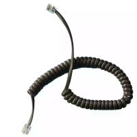 China RJ11 4P4C to 4P4C CAT 4 Solid Copper Conductor Coil Cord Telephone Cable for sale