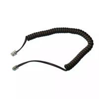 China RJ11 4P4C to 4P4C CAT 4 Solid Copper Conductor Coil Cord Telephone Cable for sale