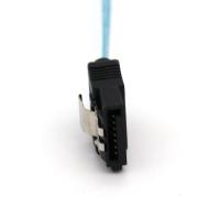 China Custom SATA 3.0 HDD Power Adapter Flat Cable TPE Jacket Blue Braid Shielding Flexible Computer Fast Data Transmission RoHS for sale