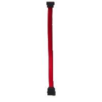 China Hongjixin HJX-H-3088 SATA III 6.0 Gbps 7pin Female Downward Right-Angle Flat Cable 0.35m PVC Foil for 2.5''/3.5'' SSD/HDD Red for sale