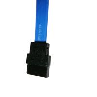 China HJX 30cm SATA3.0 7Pin Blue PVC Jacketed Non-Shielded Cable 180 to 90 Degree Data Transfer for Computer Hardware for sale