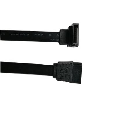 China HJX for 3.0 6.0 Gbps 7-Pin Female Right Angle PVC Data Cable for 2.5'' SSD/3.5'' HDD Black 170mm Length in Stock for sale