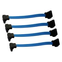 China 6G SATA 7Pin Right Angle Braid Shielded Tinned Copper 150mm Red Data Cable for Computer Hardware for sale