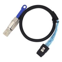 China Mini SAS HD SFF-8644 to SAS SFF-8087 PVC Jacketed Cable for Data Transfer in Raid Systems and Data Center Servers for sale