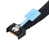 China Mini Cool Edge IO MCIO 4X to U.2 SFF-8639 PCIe Cable Silver-Plated Copper Conductor PVC Jacket RoHS Certified for Server SSD for sale