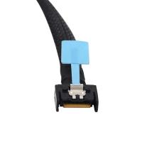 China Mini Cool Edge IO MCIO 4X to U.2 SFF-8639 PCIe Cable Silver-Plated Copper Conductor PVC Jacket RoHS Certified for Server SSD for sale
