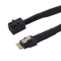 China Slim SAS SFF-8654 4i 38pin Mini SAS HD SFF-8643 36pin Target Cable Plastic with PVC Jacket Pure Copper for Data Transfer for sale