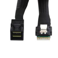 China Slim SAS SFF-8654 4i 38pin Mini SAS HD SFF-8643 36pin Target Cable Plastic with PVC Jacket Pure Copper for Data Transfer for sale