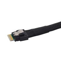 China Slim SAS SFF-8654 4i 38pin Mini SAS HD SFF-8643 36pin Target Cable Plastic with PVC Jacket Pure Copper for Data Transfer for sale