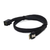 China Slim SAS SFF-8654 4i 38pin Mini SAS HD SFF-8643 36pin Target Cable Plastic with PVC Jacket Pure Copper for Data Transfer for sale