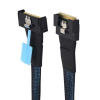 China MCIO SFF-8654 SAS 4.0 74-Pin Male to PCI-E Slimline 8i 74-Pin Male Cable Pure Copper with PVC Jacket for Server Connecting for sale