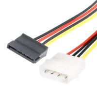 China 15-Pin SATA to 4-Pin Molex Adapter Cable with PVC Jacket Stable Power Conversion Solution for Computers for sale