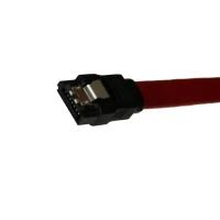 China SATA III Red 45cm High-Speed Data Cable 7-Pin Female to Female with Locking Clip PVC Jacket 6.0 Gbps for Computer Data Transfer for sale
