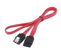 China SATA III Red 45cm High-Speed Data Cable 7-Pin Female to Female with Locking Clip PVC Jacket 6.0 Gbps for Computer Data Transfer for sale