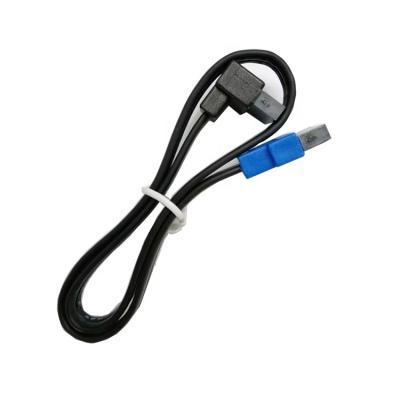 China 305mm Halogen Free 28AWG Black 7Pin Straight to Right Angle SATA Cable for Computer Hardware and Camera Use-SATA3.0 for sale