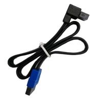 China 305mm Halogen Free 28AWG Black 7Pin Straight to Right Angle SATA Cable for Computer Hardware and Camera Use-SATA3.0 for sale
