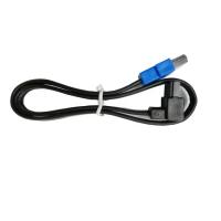 China 305mm Halogen Free 28AWG Black 7Pin Straight to Right Angle SATA Cable for Computer Hardware and Camera Use-SATA3.0 for sale