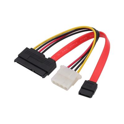 China 22-Pin Multi-Functional SATA IDE Data and Power Cable 7+15PIN with PVC Jacket Braid Shielding for Computer HDD Storage Devices for sale