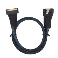 China Gen5 MCIO 8X 8I 74P to Slimline SAS 4.0 SFF-8654 8i Server Cable PVC Jacketed for Computer Use for sale