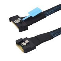 China High-Speed 32GT/s Anti-Tilt PCIE Gen5 MCIO 8X 8I 74P to Slimline SAS 4.0 SFF-8654 8i Server Cable with PVC Jacket for Computers for sale