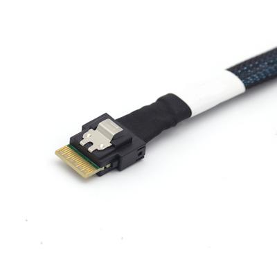 China High-Speed Slim SAS4.0 HD 4i to HD 4i SFF 8654 4i Cable SlimSAS Transmission Cable for sale