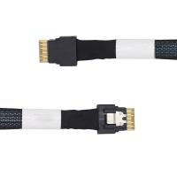 China Slim SAS 8654 4i to SFF-8654 4i MINI SAS Server Chassis Internal SAS4.0 Cable for sale