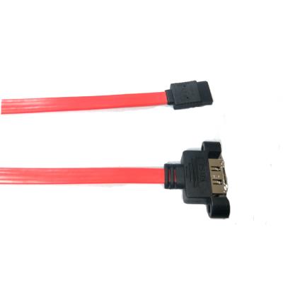 China 21-Year Factory's 6 Gbps SATA III to ESATA Cable with Screw Hole Tin Copper PVC Jacket for PC Computer Bracket Slot for sale