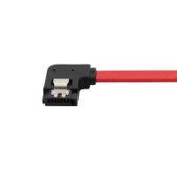 China Manufactory Custom 50cm 6Gbps SATA 3.0 Cable 7pin to 7pin Right Angle 90 Degree Black Red Color PVC Jacket for Computer Use for sale