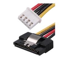 China 2.5mm 4P to for SATA 15P Power Cable 15cm Flexible 18AWG for PC and Hard Drives in Stock for sale